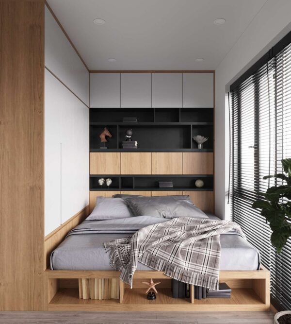 [Bản vẽ] 20+ Mẫu thiết kế phòng ngủ nhỏ 10m2 đẹp nhất 2025